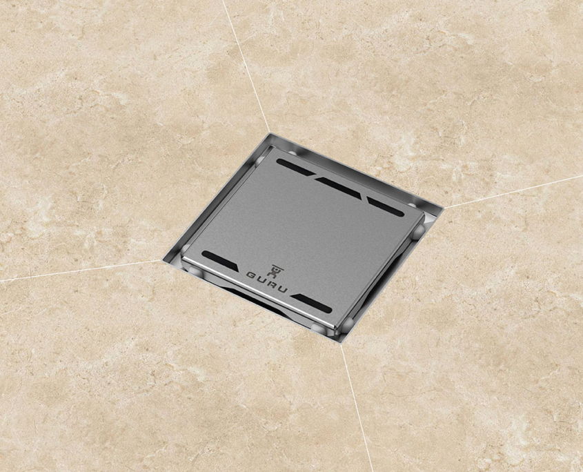 Evolux Shower Square Drains - GURU USA