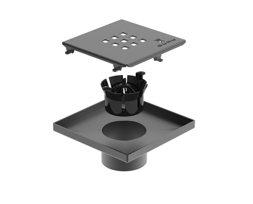 Evolux Shower Square Drains - GURU USA
