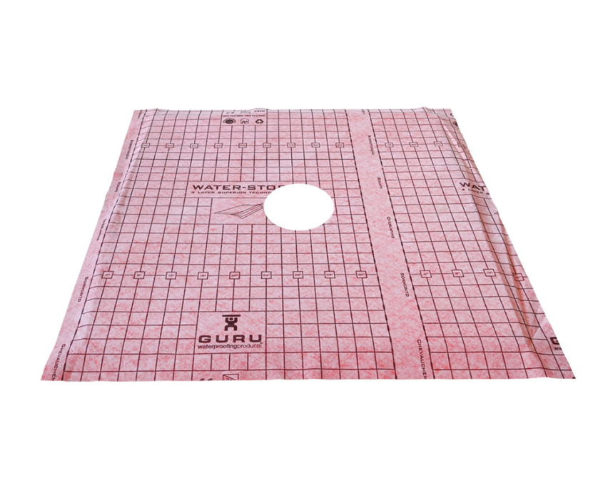 Square Presloped Shower Pan - GURU USA