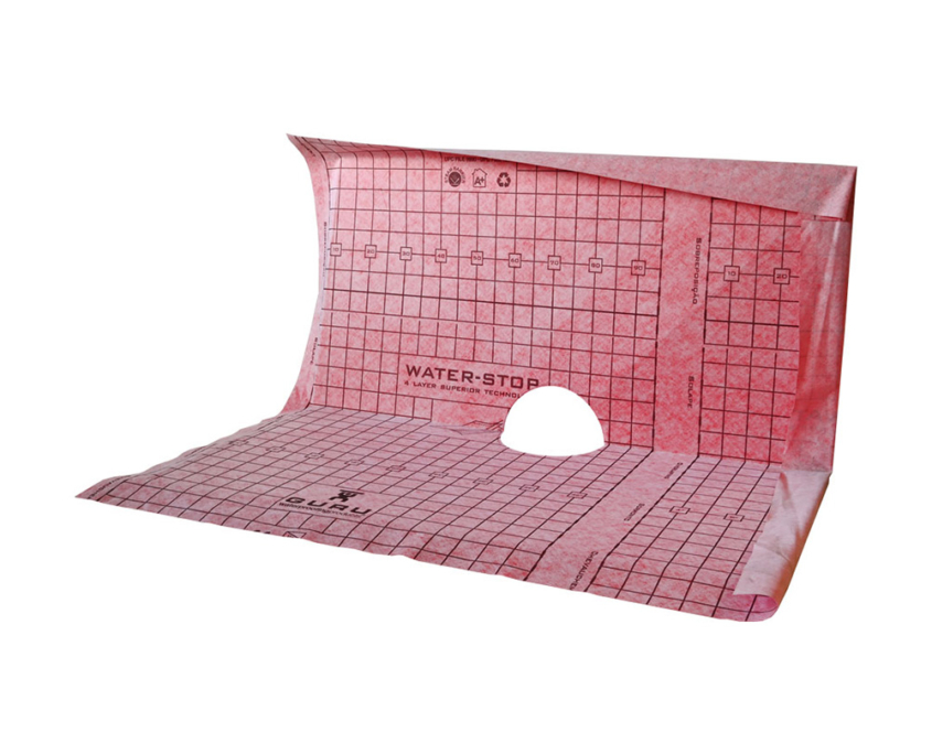 Square Presloped Shower Pan - GURU USA